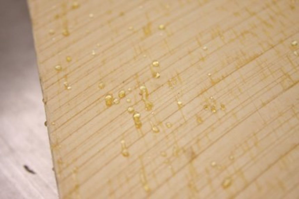 Stained Decking and Wood Color Changes due to Sap and Resins